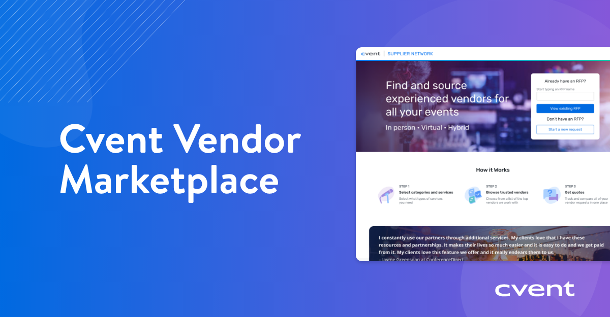 Vendor Marketplace: Venue and Vendor Sourcing | Cvent