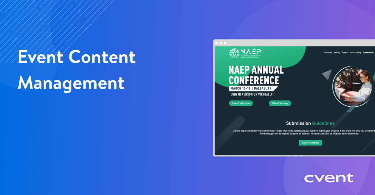 Event Content Management System | Cvent